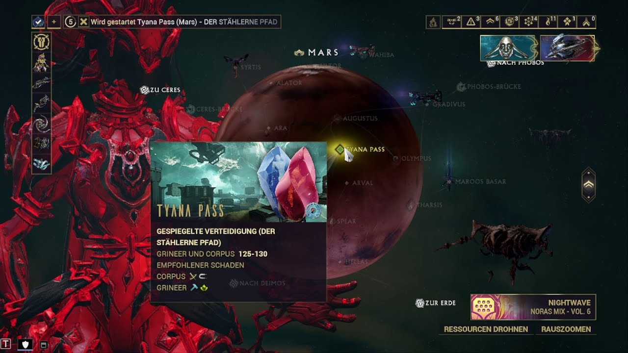 Warframe: Mars - Tyana Pass (Gespiegelte Verteidigung 125-130), Stählerner Pfad, Khora Prime ...