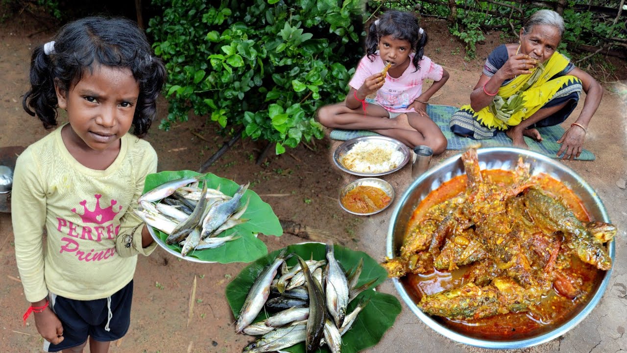 SMALL FISH curry recipe |small fish masala curry cooking & eating ...