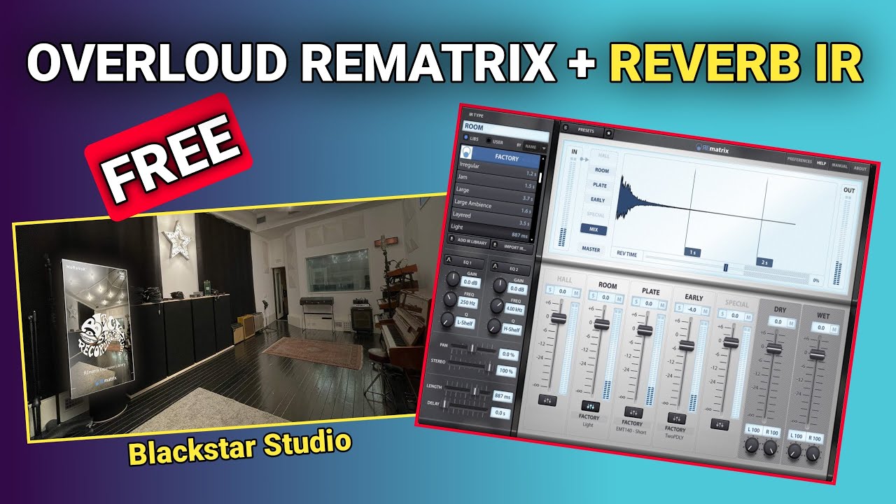 FREE Overloud ReMatrix Player + Black Studio Reverb IR (Limited Time Offer) - YouTube