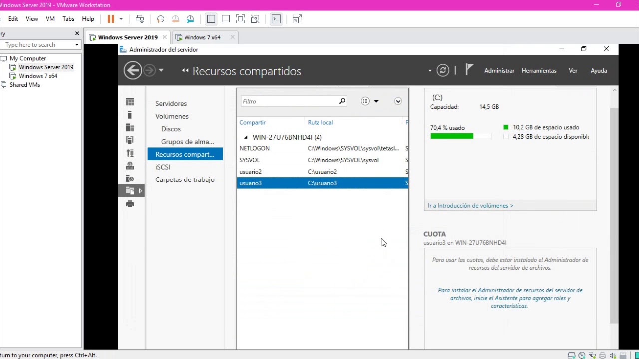 instalación y Configuración de Servidor de Archivos en windows server 2019 - YouTube