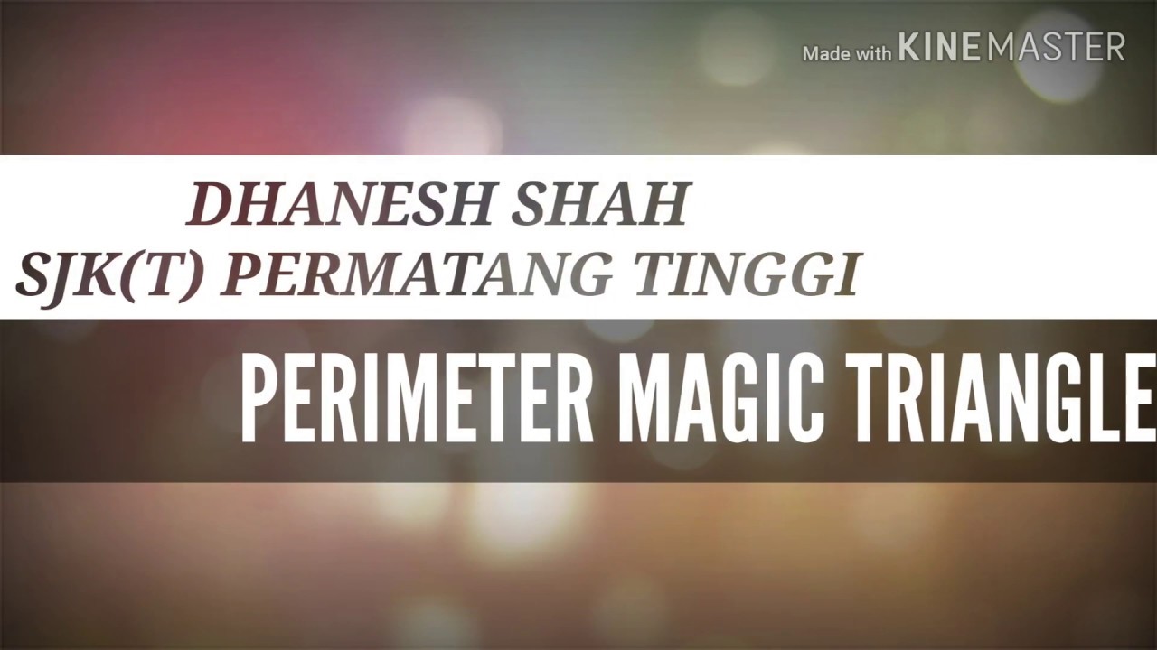 PERIMETER MAGIC TRIANGLES - YouTube