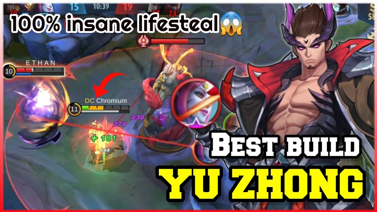 YuZhong lifesteal hack🤯??|Top Global YuZhong best build and emblems ...