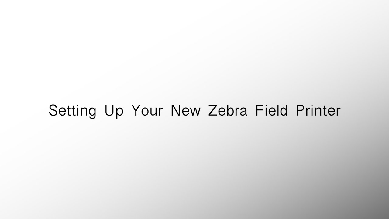 Setting Up New Zebra Printer - YouTube