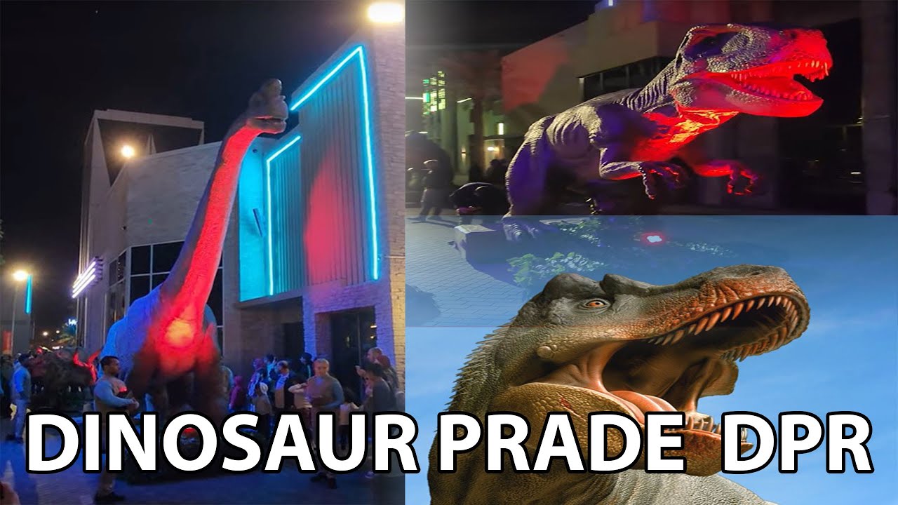 Dino Parade River Land | Dinosaurs Parade in Dubai | Dinosaurs show in ...