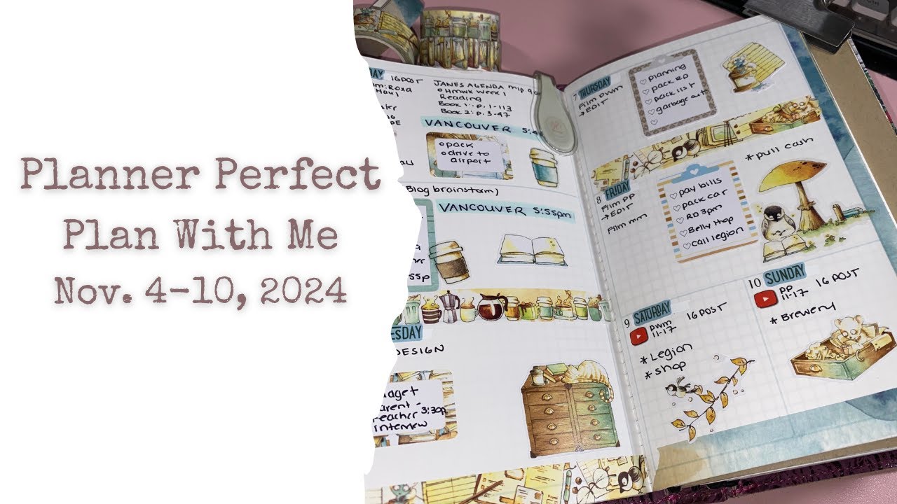 Planner Perfect Plan With Me || Nov 4 - 10th, 2024 || Full Walk Through ...