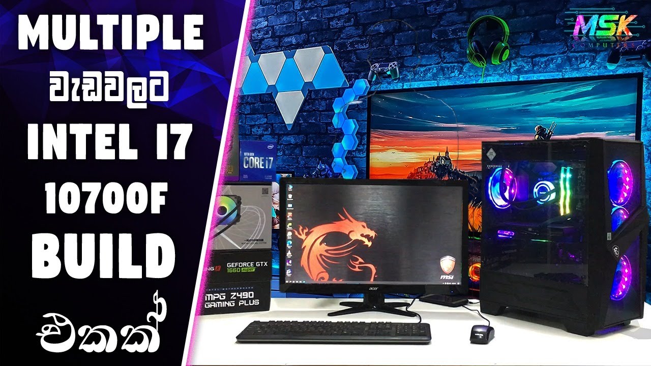 INTEL I7 10th Gen | යොහාන් මල්ලිග‌ේ RGB Multiple Build එක | MSK ...