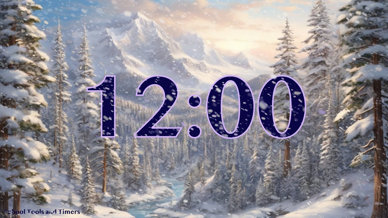 12 Minute Winter Timer with Relaxing Piano Music - YouTube