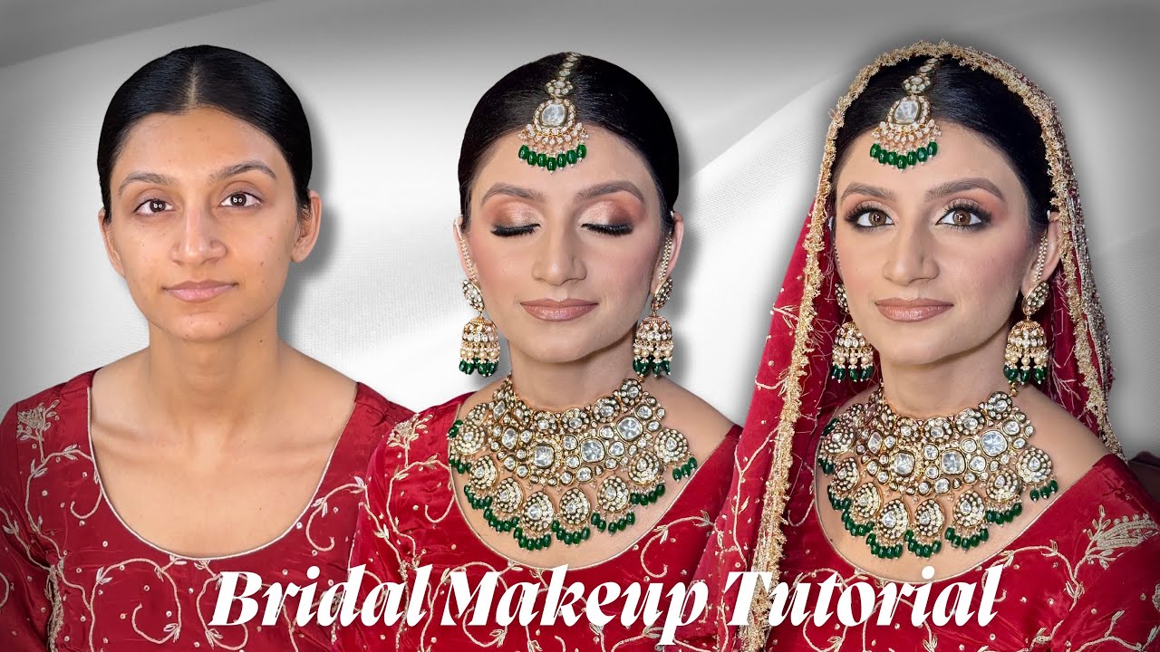 Bridal Makeup full tutorial | Bridal eye makeup tutorial | Minimal ...