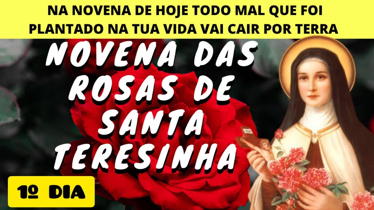 NOVENA MILAGROSA DAS ROSAS DE SANTA TEREZINHA 1º DIA#oraçãopoderosa ...