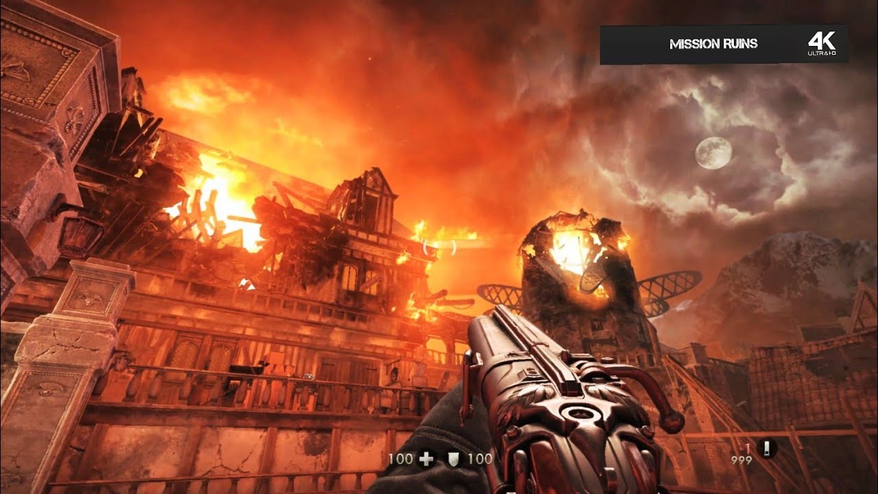 Wolfenstein The Old Blood : Ruins | Zombie Kills | [4K UHD 60 FPS ...