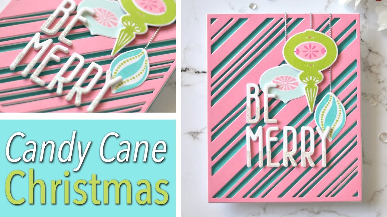 Candy Cane Stripe Cover Die for Christmas! - YouTube