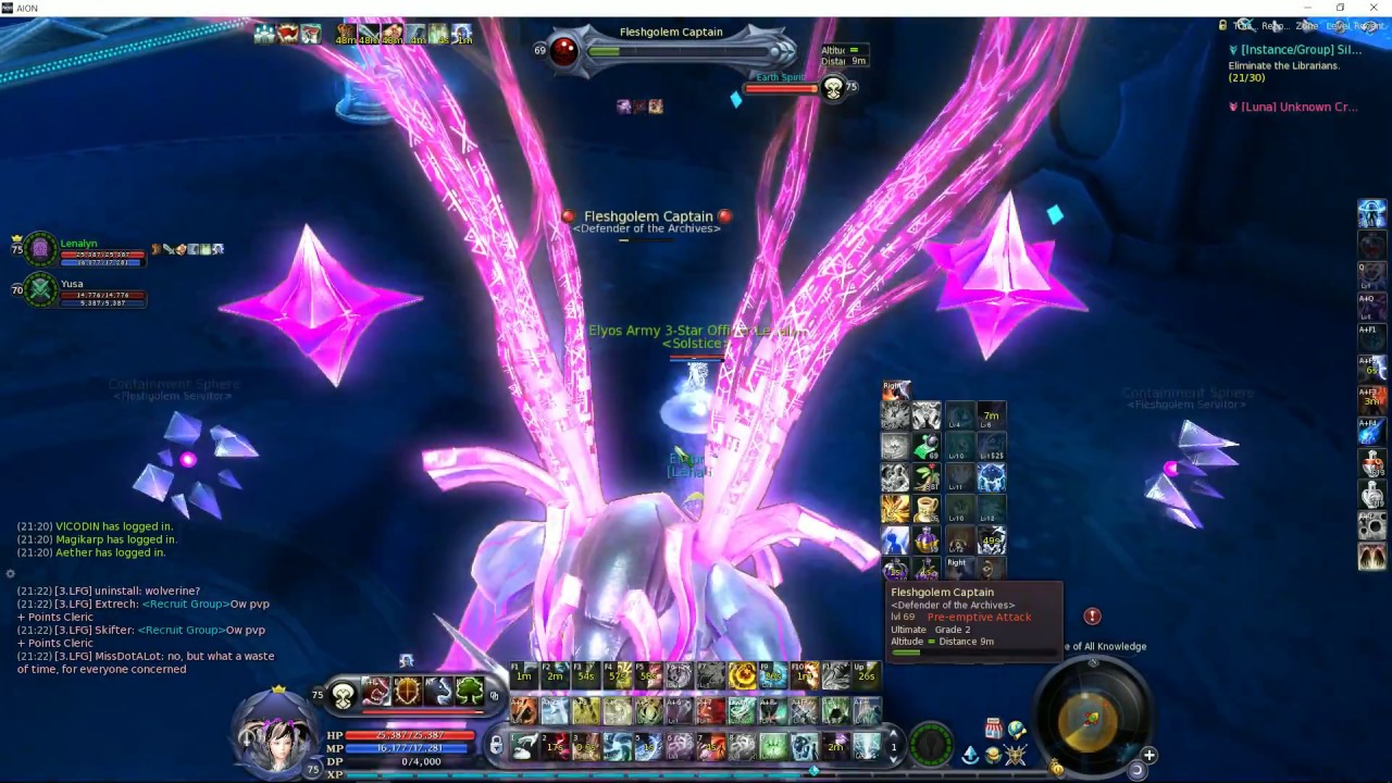 Aion 5.8 AoE Final Boss Fleshgolem Captain (Spiritmaster) - YouTube