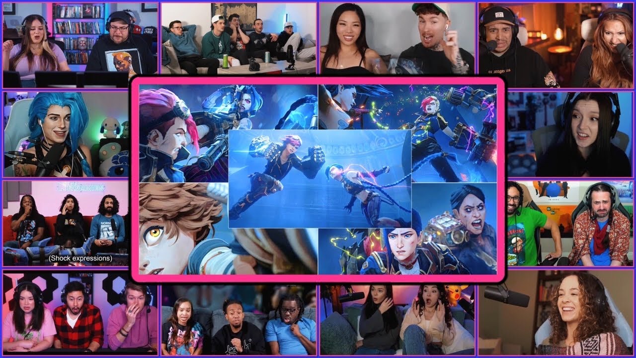 YouTubers React To VI Vs JINX Fight | Arcane S2 Ep 3 VI & Caitlyn Vs ...