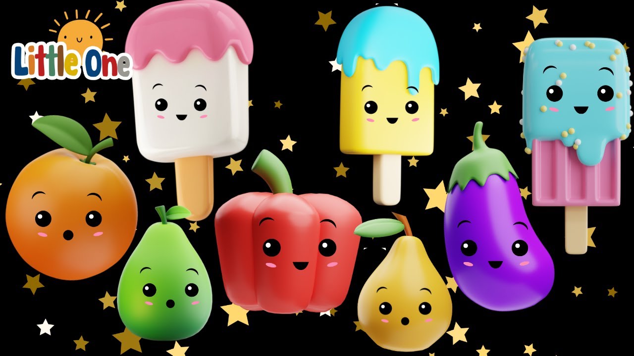 Cute Dancing veggies -cute ice cream Party smoothie cute animation ...