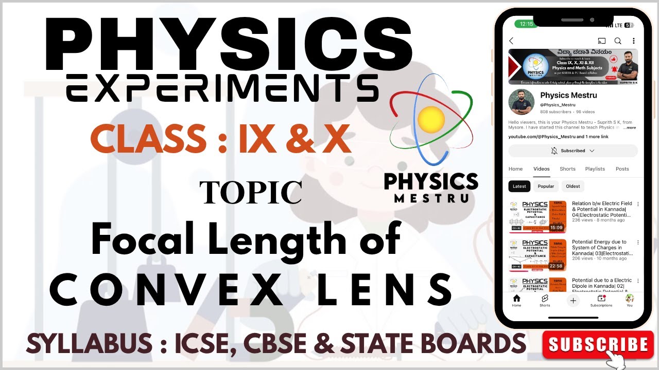Focal Length of Convex Lens | Experimental Demonstration | Virtual Lab ...