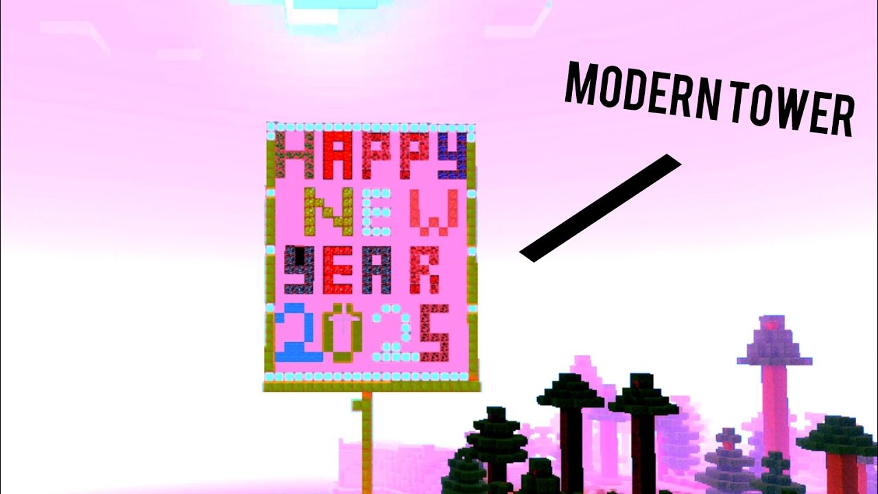 Minecraft New Year 2025 modern Tower series 7 #1m @letsplaygamer9086 ...