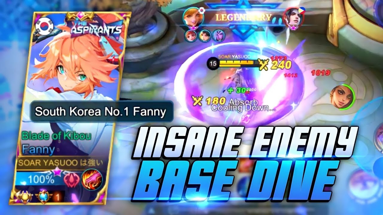 INSANE ENEMY BASE DIVE! | FANNY RANK GAMEPLAY | MLBB - YouTube