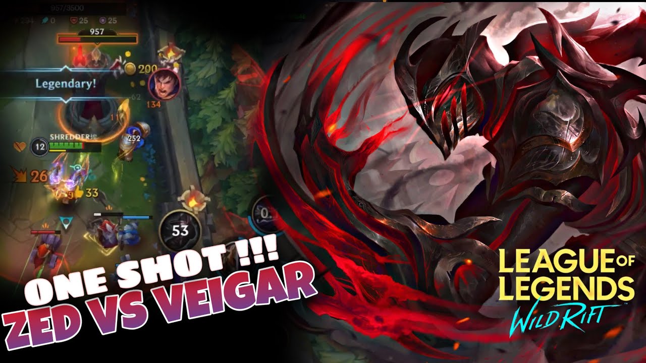 WILD Rift Zed : INSANE FULL AD ONE-SHOT BUILD | Wild Rift Zed Build and ...
