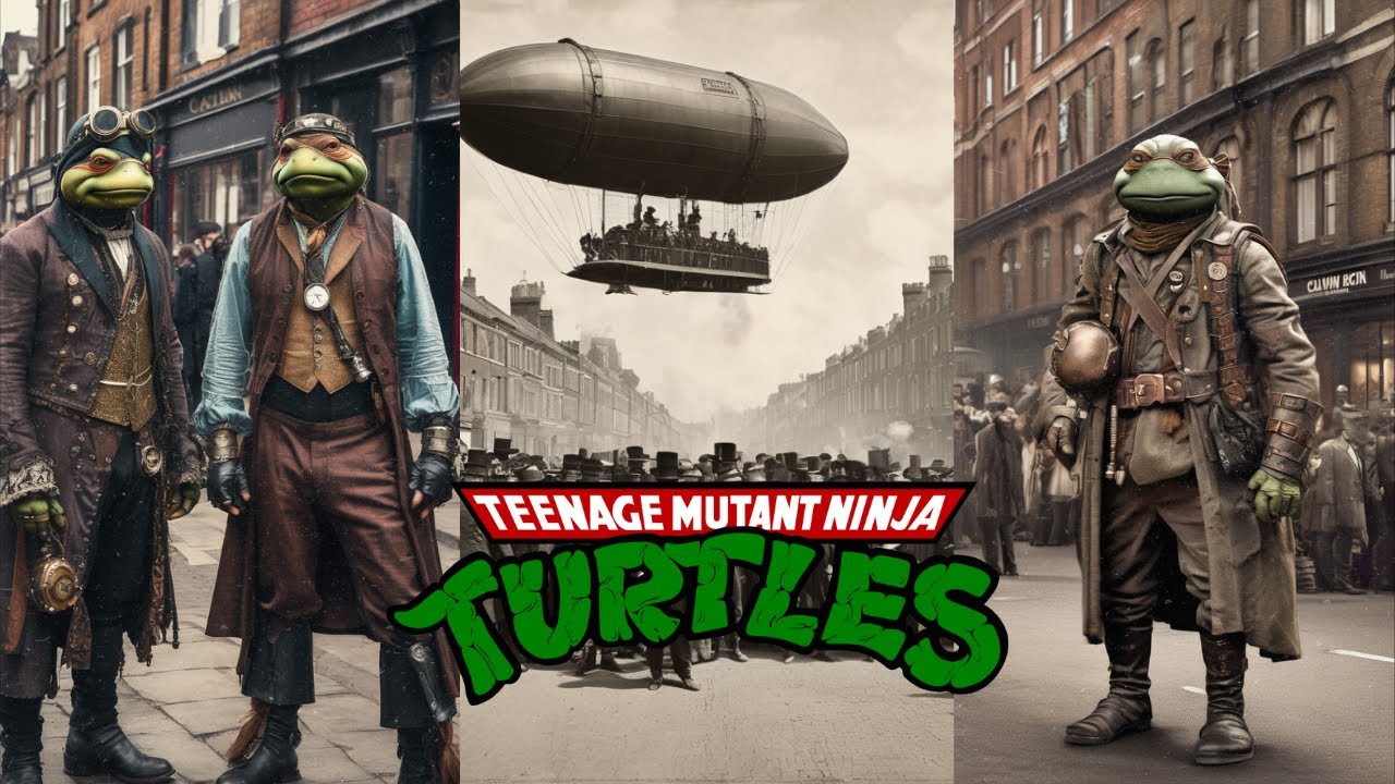 Ninja Turtles but in a Steampunk World #tmnt #ai #steampunk - YouTube