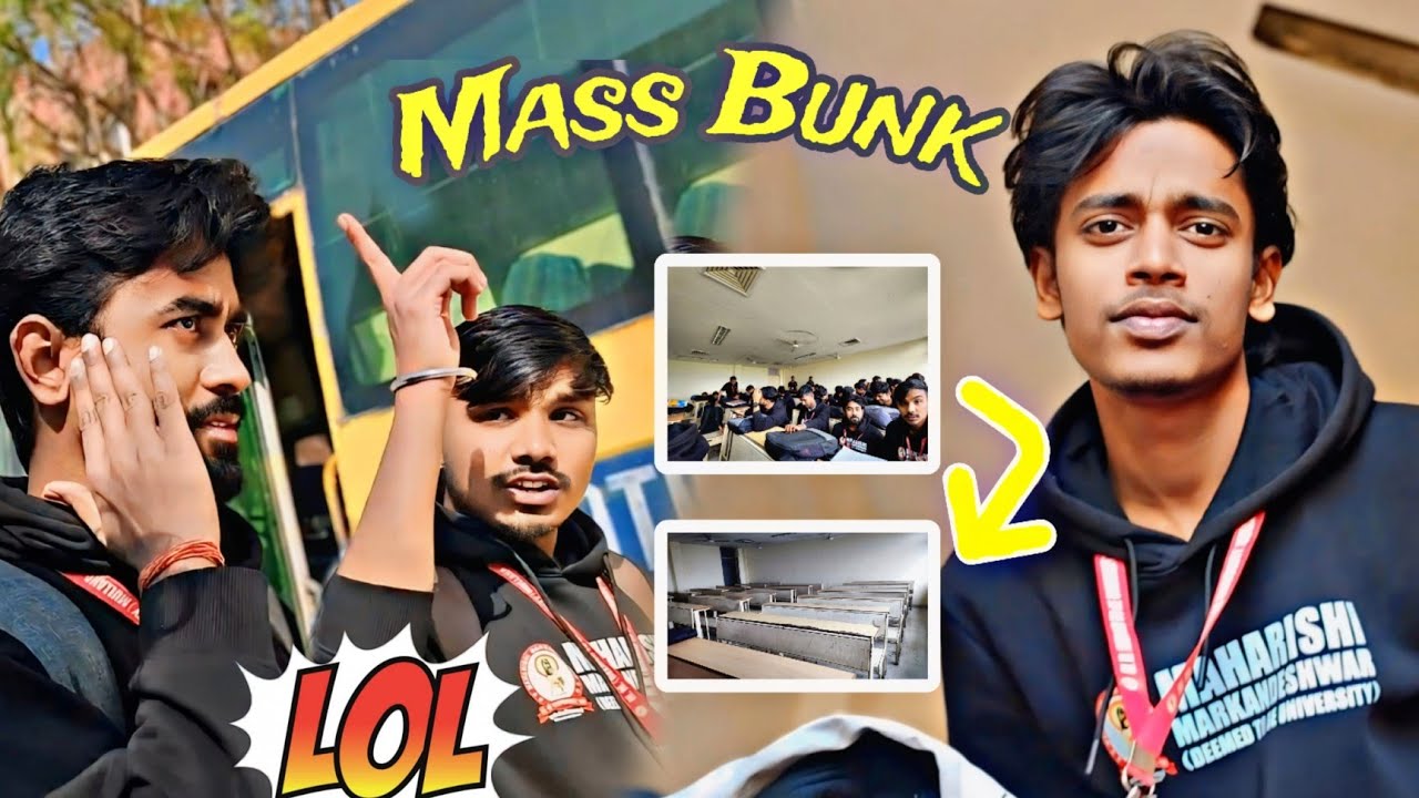 Aaj Mass Bunk Hai || Humney Kiya Mass Bunk Aaj Last Classes Vlog🏛️ ...