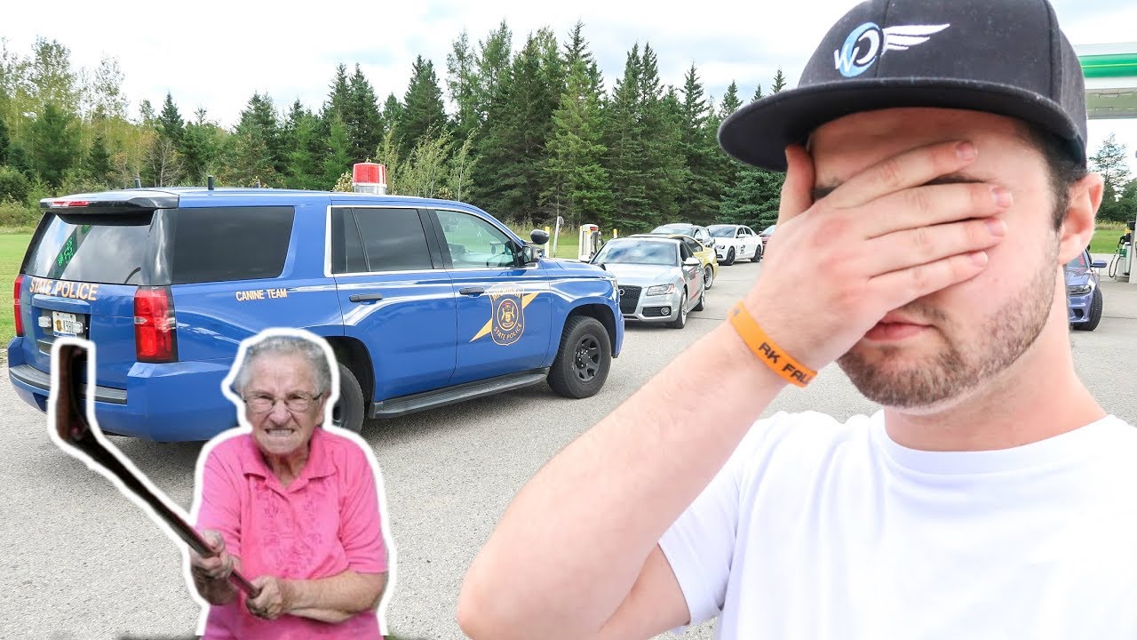 ANGRY OLD LADY CALLS COPS ON LAMBORGHINI! - YouTube