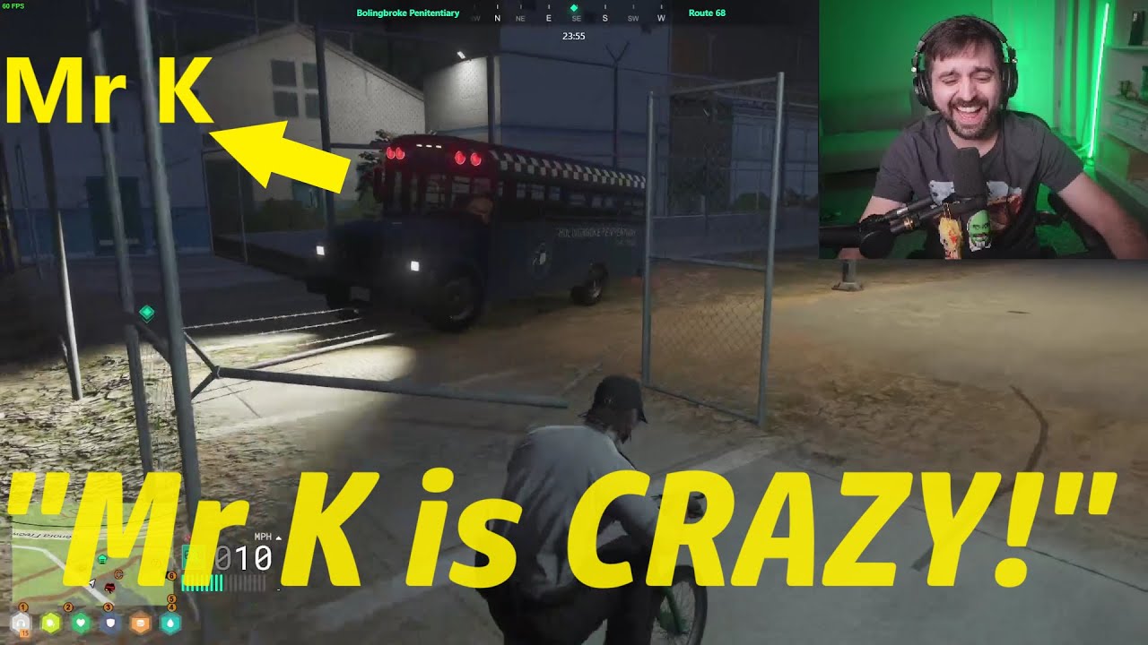 Saab's Reaction to Mr K Hijacking Bus and Causing CHAOS in Prison | GTA ...