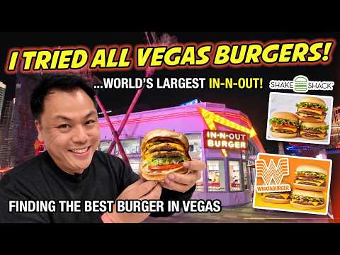 World's Largest In-N-Out! I Tried EVERY Fast Food Burger On The Vegas Strip!