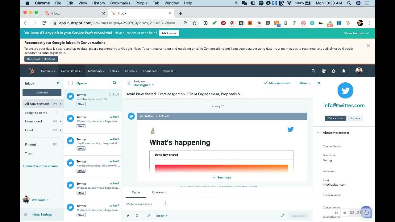 Markezing | HubSpot Conversations Inbox - YouTube