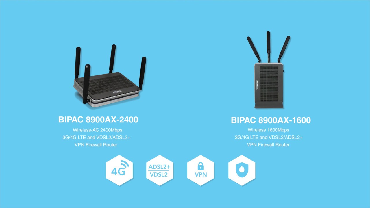 Billion 3G/4G LTE VDSL2/ADSL2+ VPN Firewall Router - BiPAC 8900AX ...