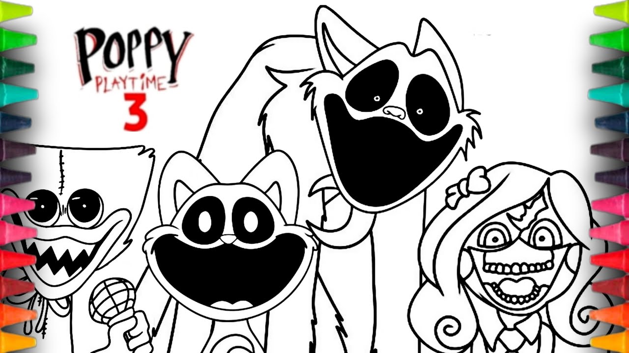 Poppy Playtime Chapter 3 New Coloring Pages / How to Color BOSSES and ...