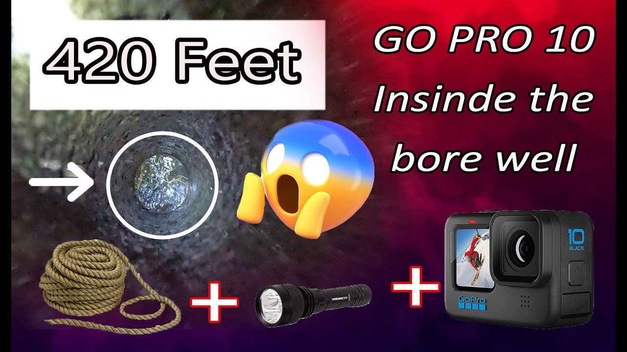 Hero GoPro 10 || 420 feet inside the borewell || Can camera make it ...