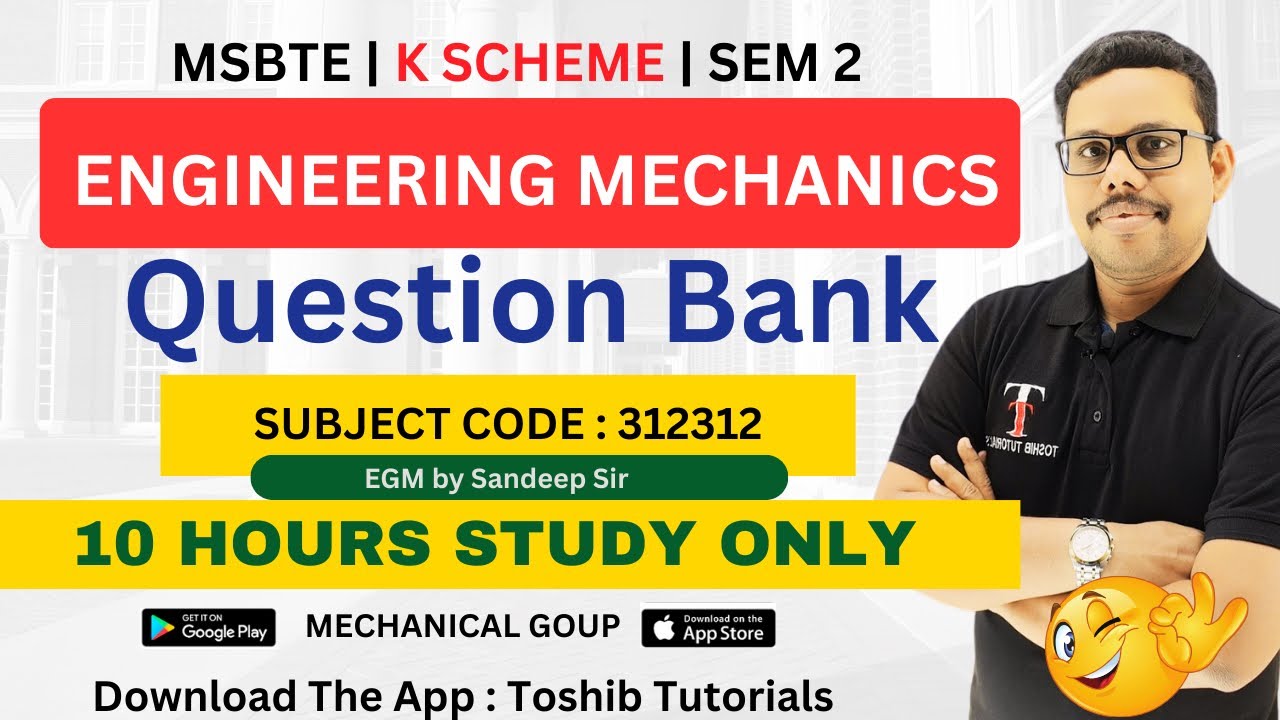 Engineering Mechanics Question Bank | EGM Diploma K Scheme | MSBTE ...
