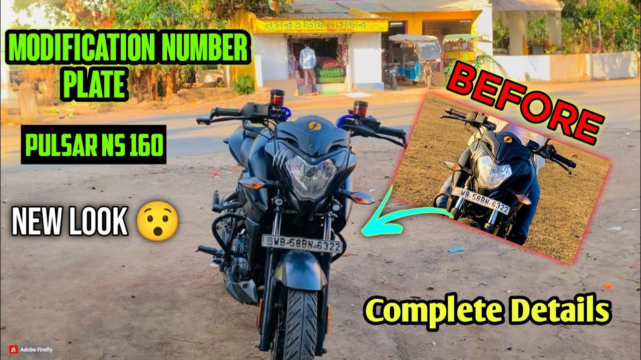 Pulsar ns 160 number plate modified | Pulsar ns number plate holder ...