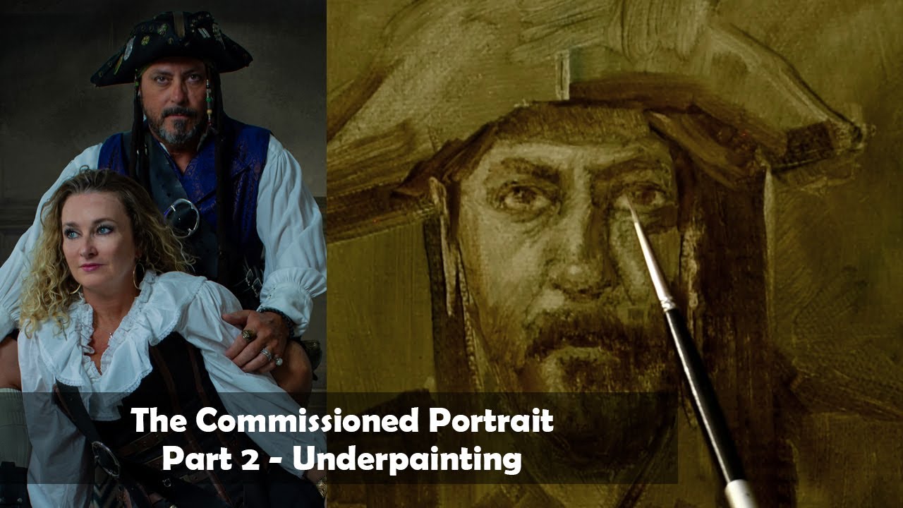 How to Create Commissioned Portrait Paintings - Part 2 Underpainting ...