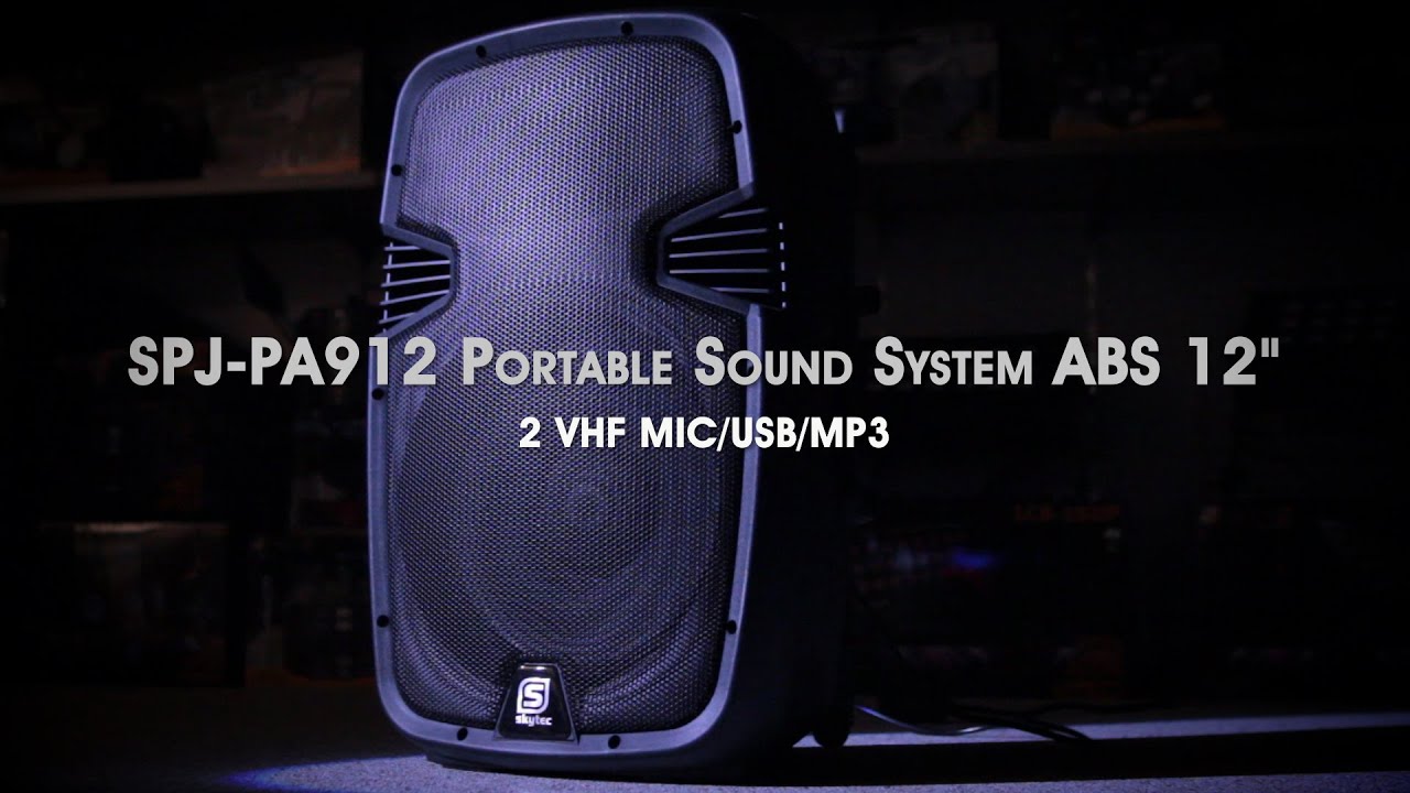 SKYTEC SPJ-PA912 Portable Sound System ABS 12" 2 VHF/USB/MP3 170.075 ...