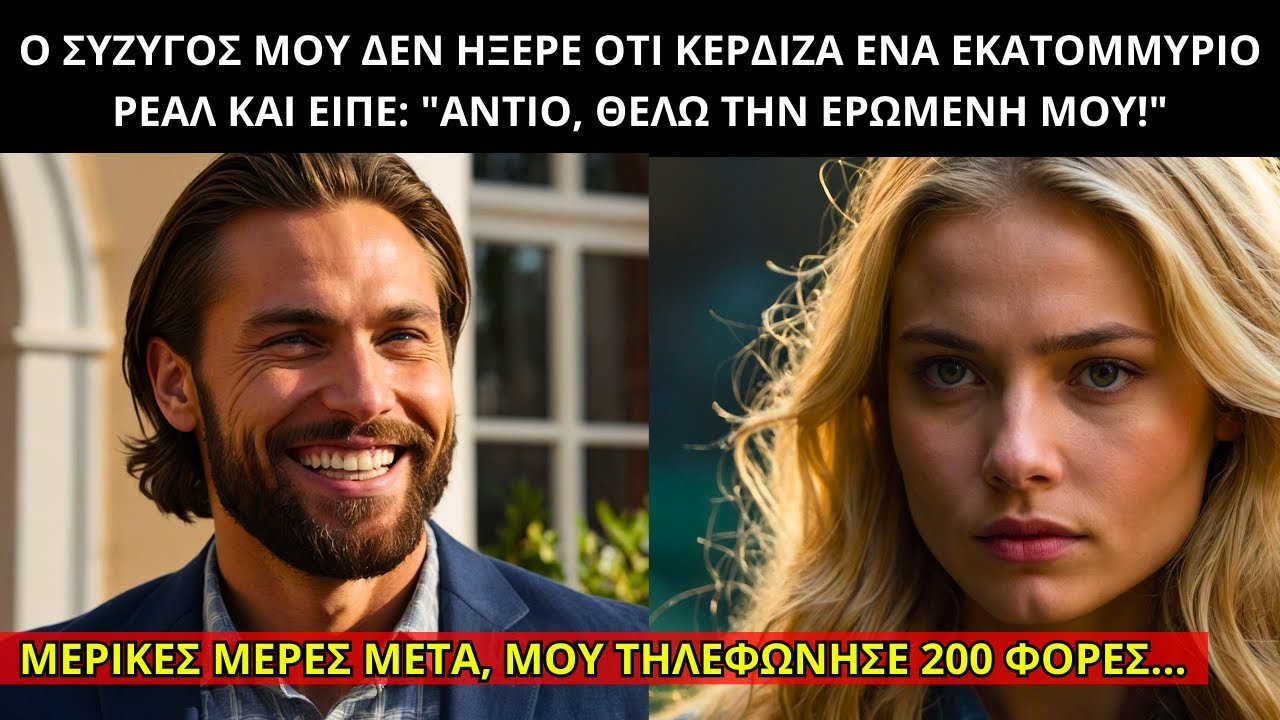 Ο ΣΥΖΥΓΟΣ ΜΟΥ ΔΕΝ ΗΞΕΡΕ ΟΤΙ ΚΕΡΔΙΖΑ ΕΝΑ ΕΚΑΤΟΜΜΥΡΙΟ ΤΟ ΧΡΟΝΟ ΚΑΙ ΕΙΠΕ ...