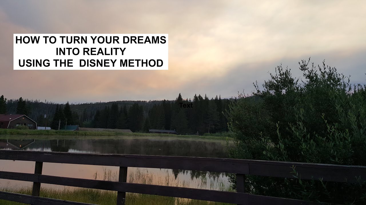 HOW TO TURN YOUR DREAMS INTO REALITY USING THE DISNEY METHOD - YouTube