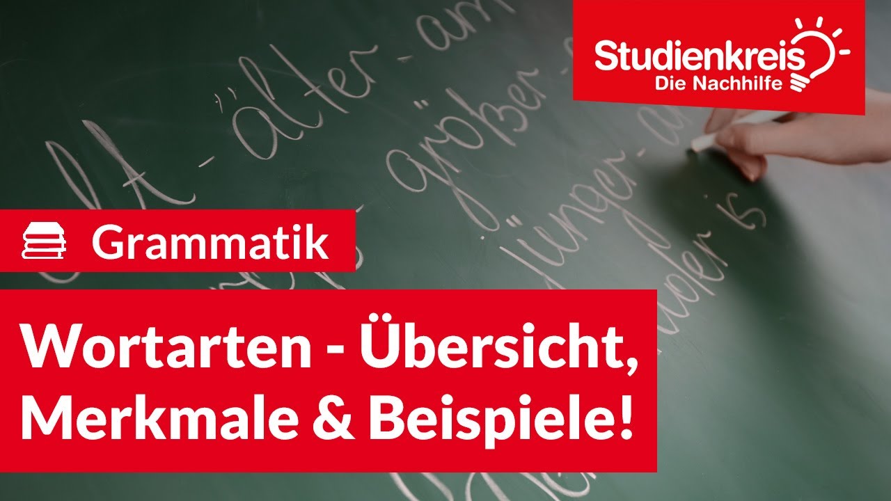 Wortarten - Übersicht, Merkmale & Beispiele! | Deutsch verstehen mit ...