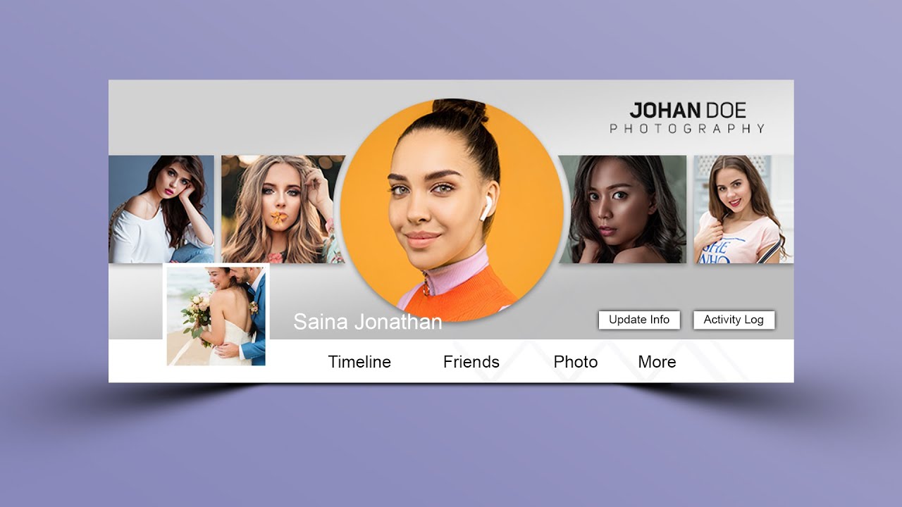 Photoshop Tutorial - Professional Facebook Cover Design - YouTube
