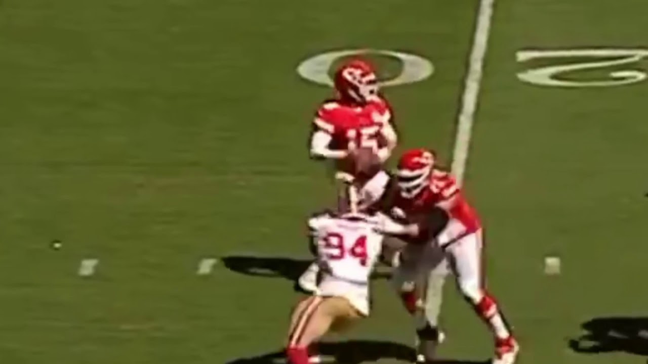 Patrick Mahomes Slow Motion Pass Football - YouTube