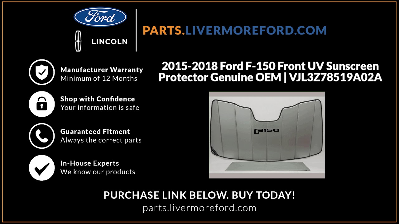 2015-2018 Ford F-150 Front UV Sunscreen Protector Genuine OEM ...
