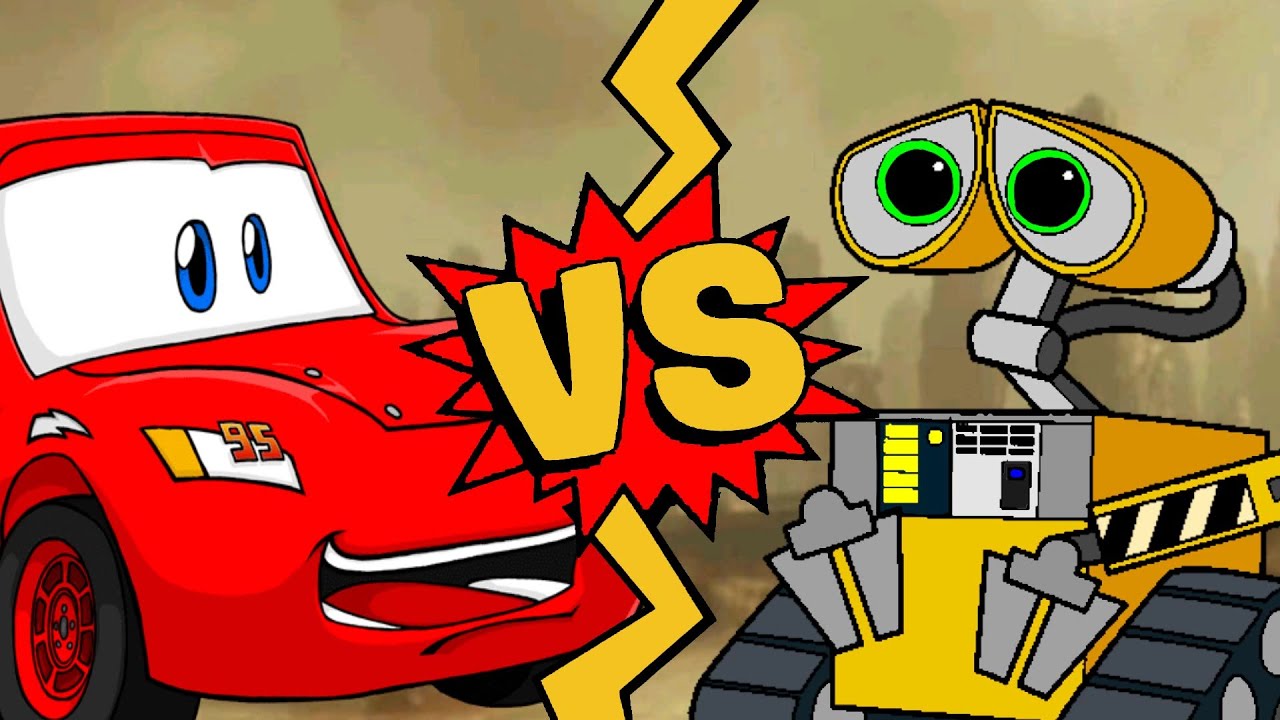 M.U.G.E.N Battles | Lightning McQueen vs Wall-E | Cars vs WALL-E - YouTube