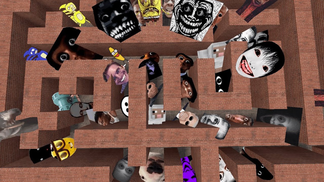 Too Much Nextbots In A Large Maze ! - YouTube