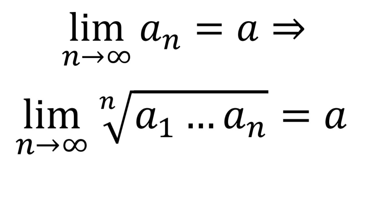 How would you prove it? The limit of the geometric mean of the sequence ...