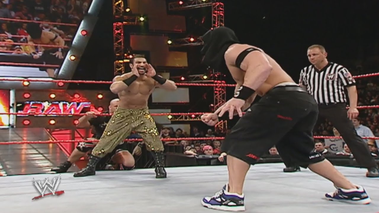 You Can't See Me Blind Fold Match John Cena vs Devari - YouTube