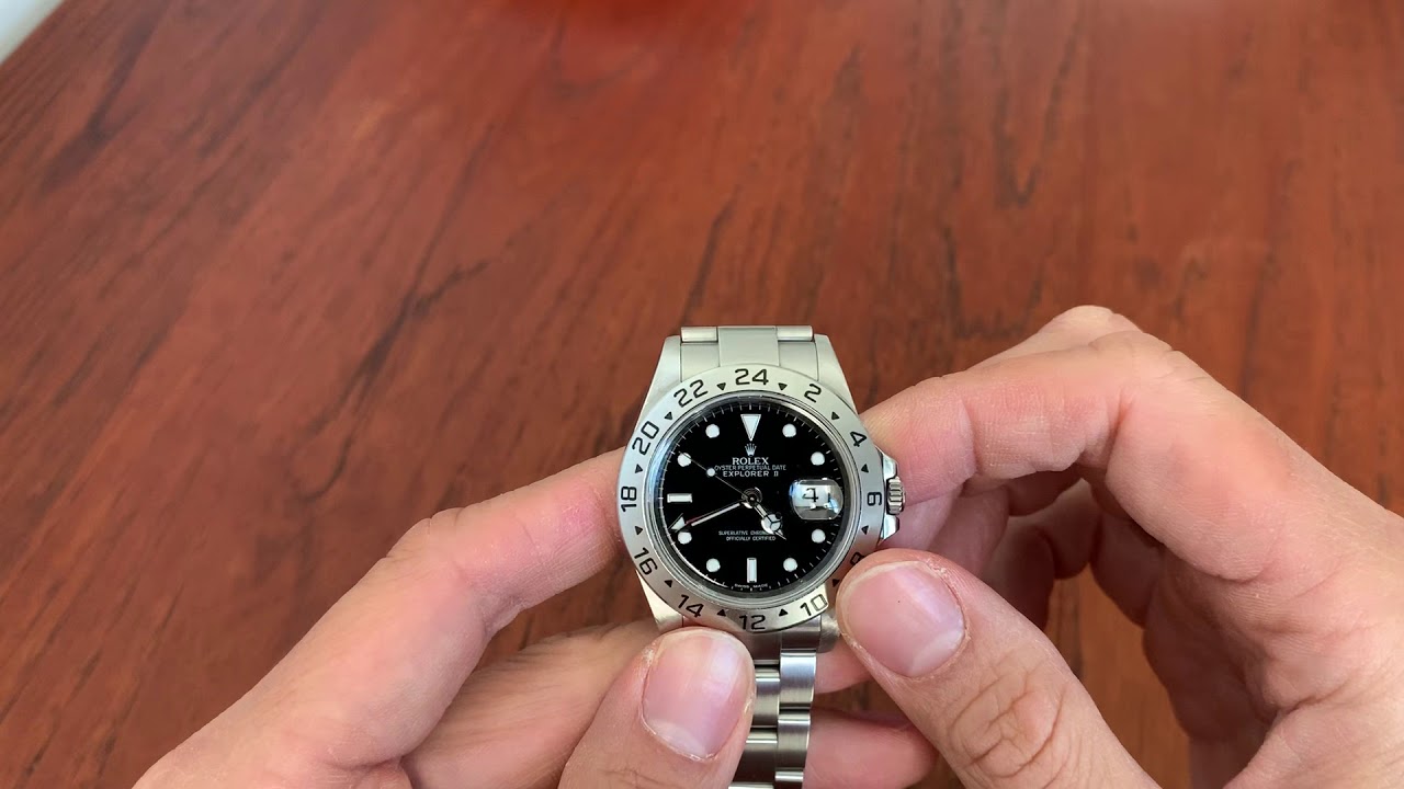 Rolex Explorer II 16570 M-Serial Black Dial - YouTube