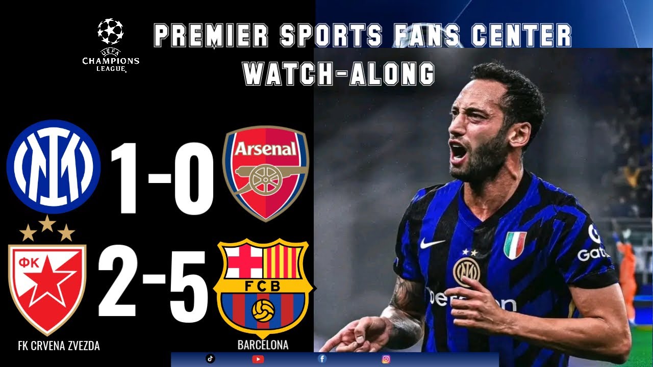 INTER 1 - 0 ARSENAL/ FK CRVENA ZVEZDA 2 - 5 BARCELONA || UEFA Champions ...
