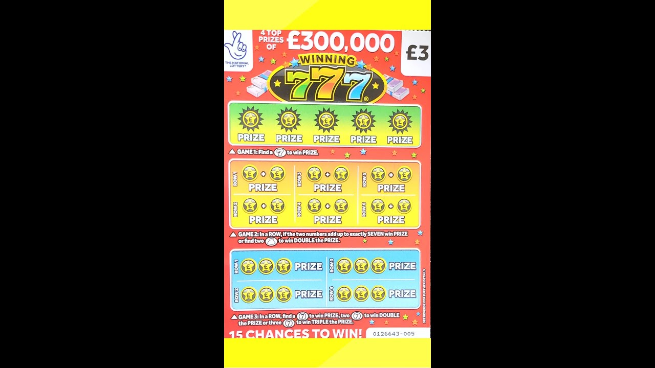 Scratchin' Saturdays #2 - WINNING 777 £3 Scratchcard - National Lottery ...