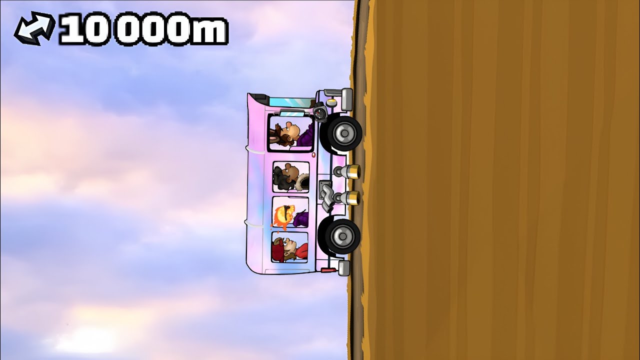 🔥 10.000m with Bus in Mountain 🏔️🚌 | Hill Climb Racing 2 - YouTube