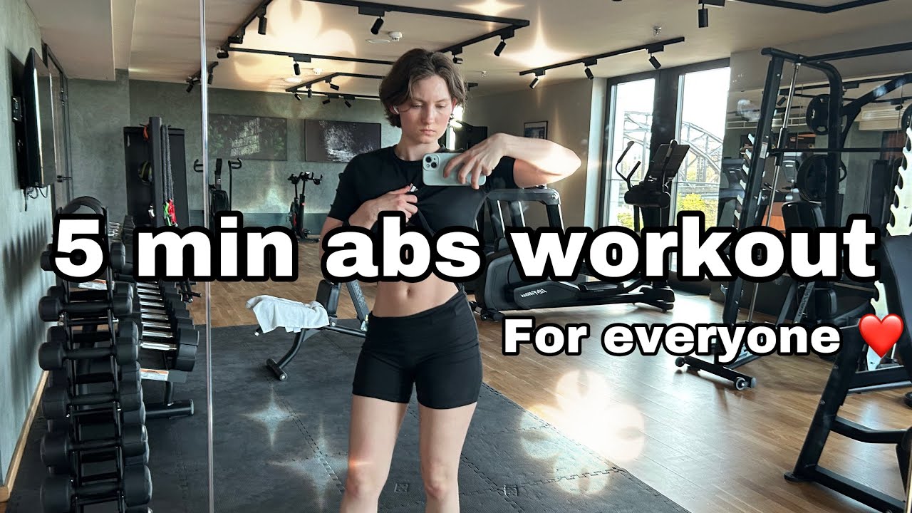 5 min abs workout | short & effective - YouTube